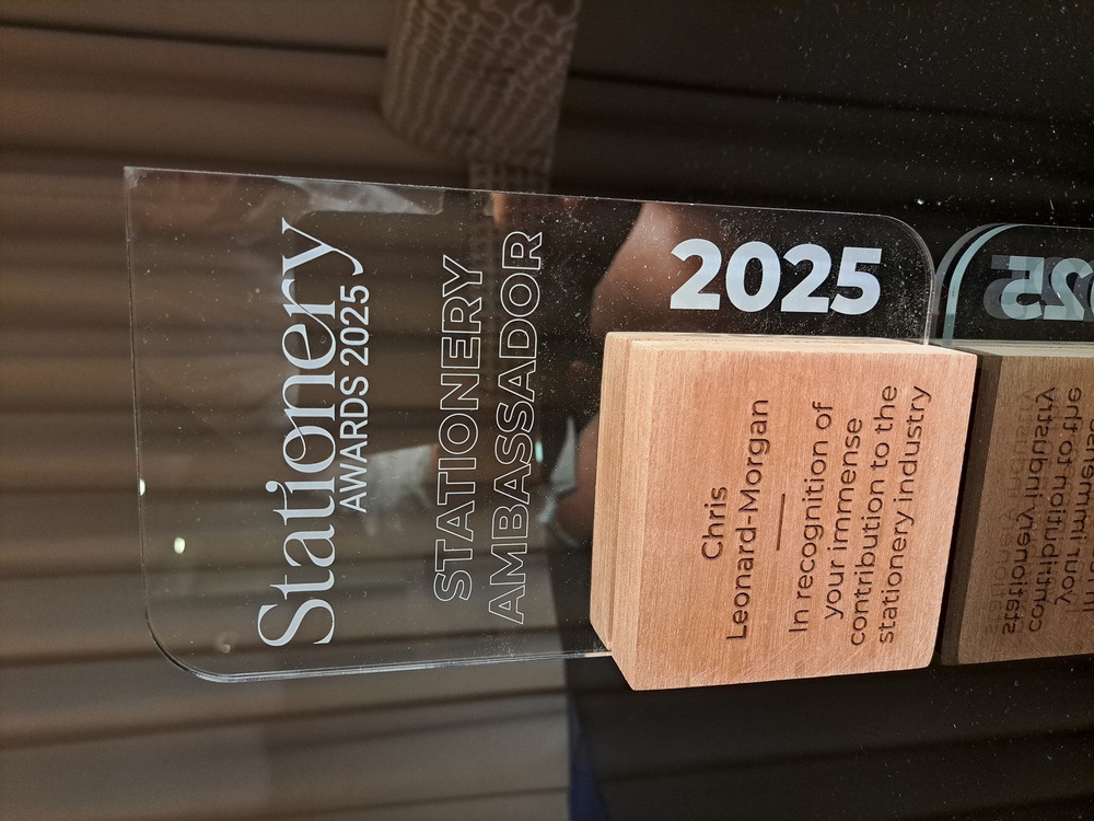 Liveryman Chris Leonard-Morgan wins The Stationers Ambassador Award at the Stationery Show